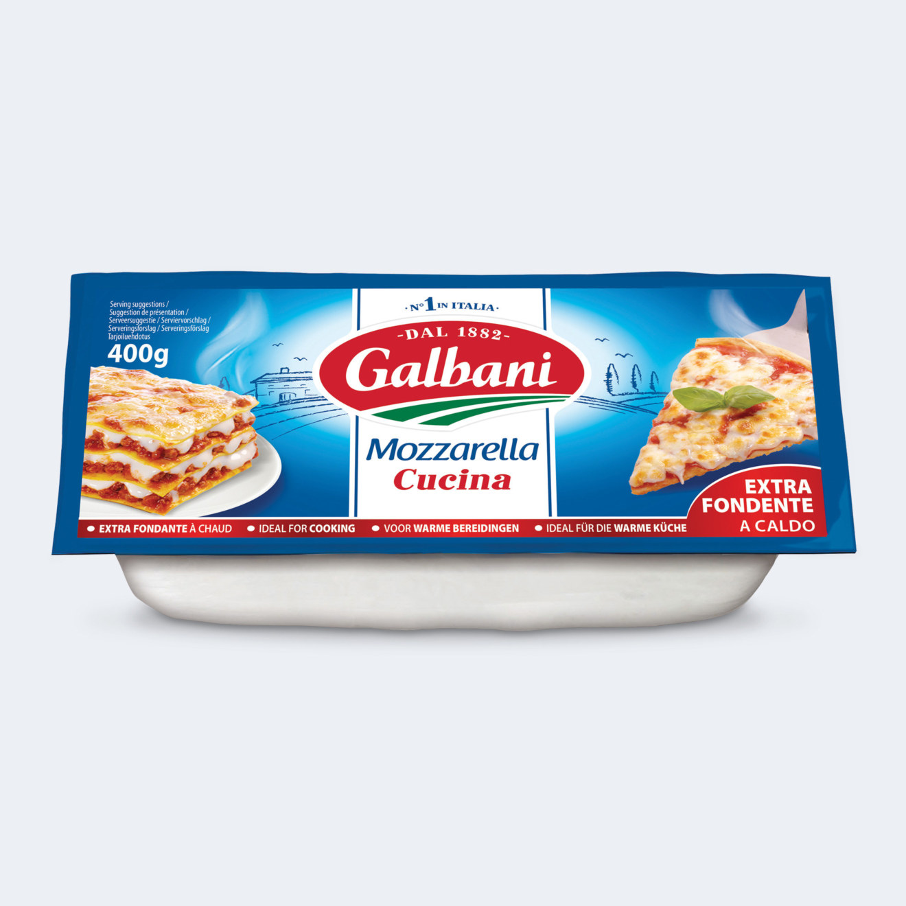 Galbani Mozzarella Cucina Block 400g | Lactalis Professional | Foodservice
