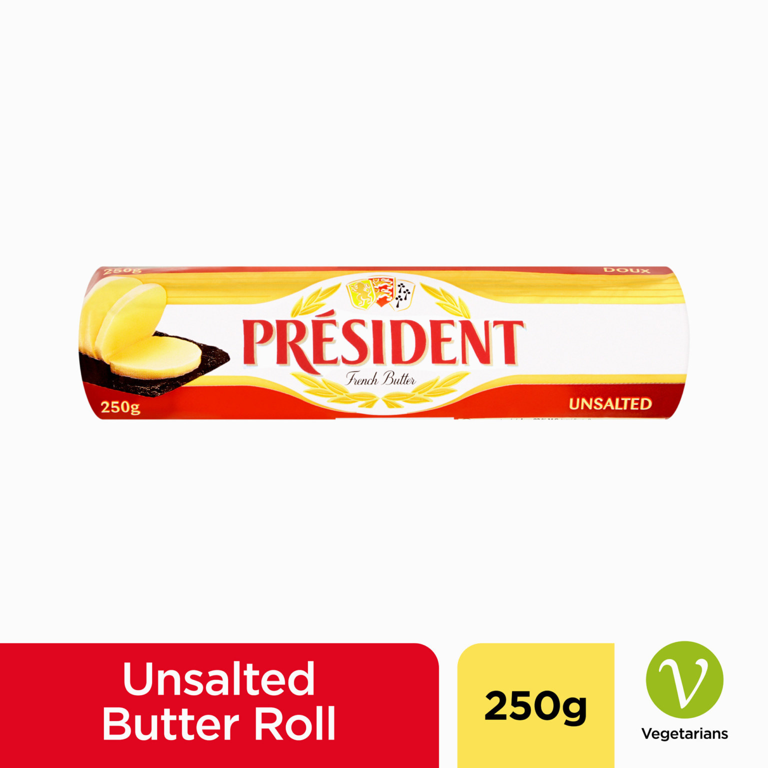 Président® Unsalted Butter Block 250g - Lactalis Professional | Foodservice
