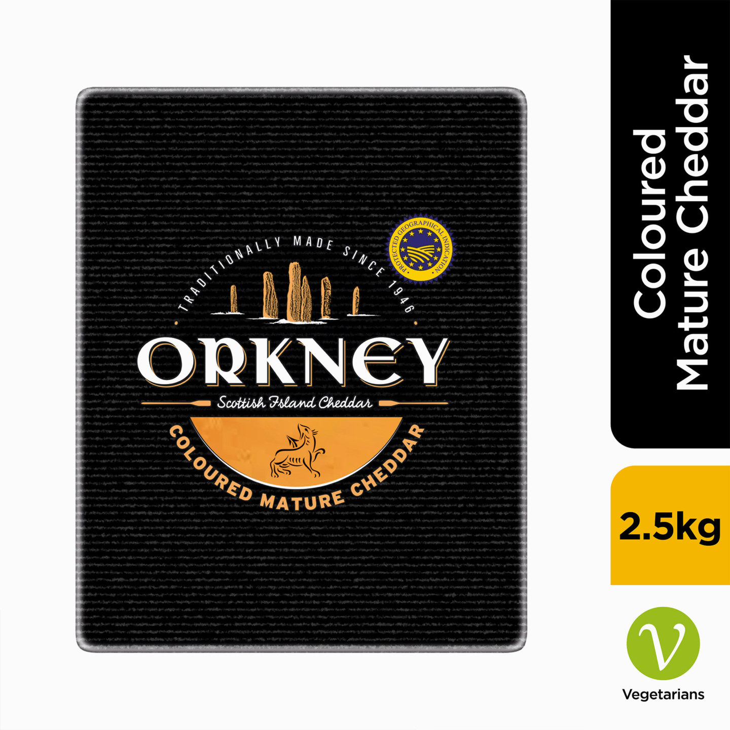 Orkney Mature Coloured Cheddar 2.5kg - Lactalis Professional | Foodservice