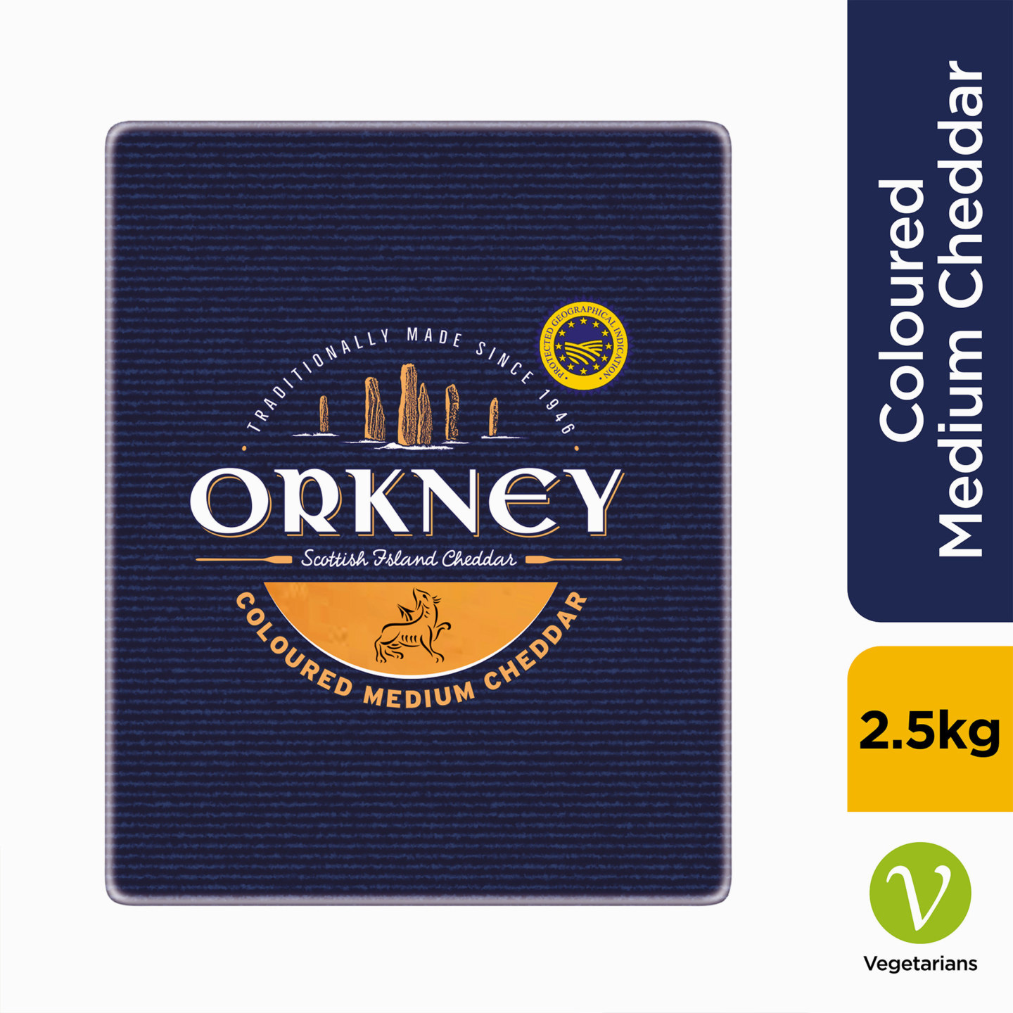 Orkney Medium Coloured Cheddar 2.5kg - Lactalis Professional | Foodservice