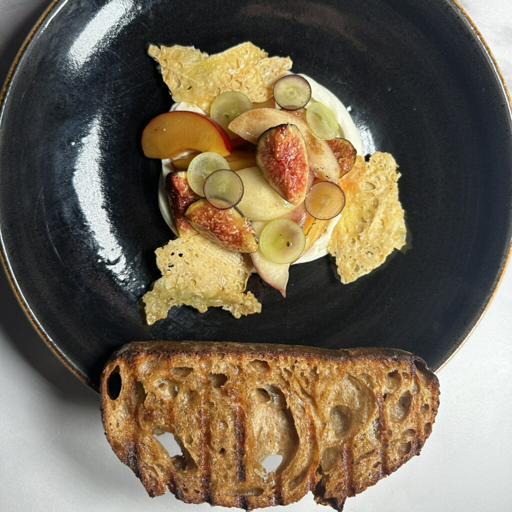 Brie Crémeux, Crispy Rind and Charred Fruit Salad - Lactalis ...
