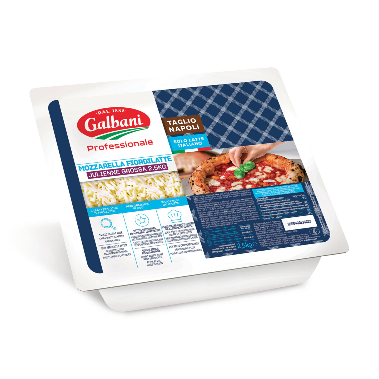 Galbani Professionale Mozzarella Cubetti 2.5kg - Lactalis Professional DE